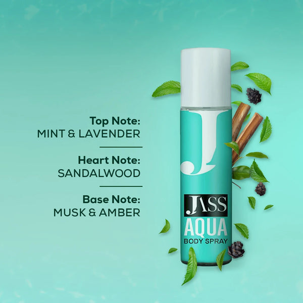 Jass Aqua Body Spray 135ml | Cool Aquatic Scent